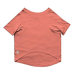 Ruse- Basic Summer Dog T-Shirt Solid Pets Crew Neck Half Sleeves Shirt/Apparel/Clothes/Tees Gift for Dogs(Salmon)/Small (Apso, Shih Tzu etc.)