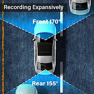 Dash Cam Front and Rear 4K+1080P WiFi Dashcams,WiFi GPS Dash Camera for Cars,170° Wide Angle,G-Sensor,Night Vision,24 Hours Parking Mode,Loop Recording,Support 256GB Max