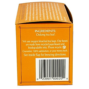 Triple Leaf Tea - Oolong Tea Bags, Wulong Tea, Semi-Oxidized, 20 Tea Bags