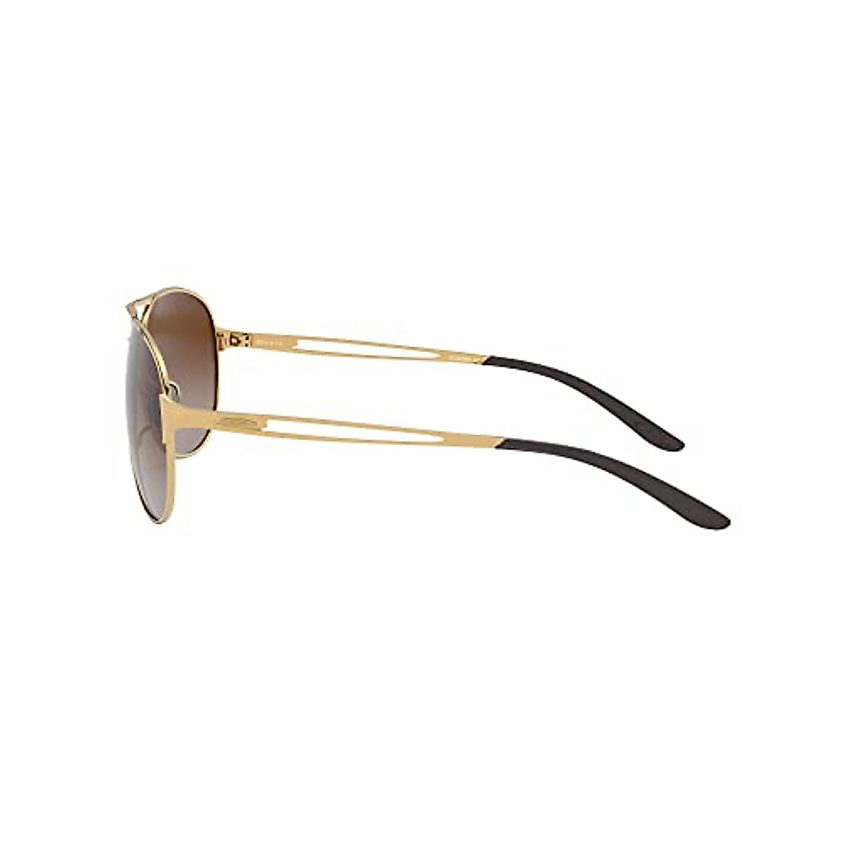 Oakley Women's OO4054 Caveat Aviator Sunglasses, Polished Gold/Dark Brown Gradient, 60 mm