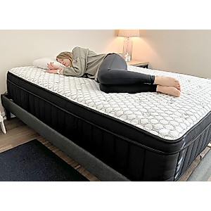 Stratiform 14-Inch Luxury Pillowtop Memory Foam and Innerspring Hybrid Mattress | Made in USA | CertiPUR-US Certified Foam (Cushion Firm, Queen)