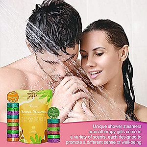 Shower Steamers Aromatherapy,18-Pack with Eucalyptus, Lavender, and More - Shower Bombs for Men and Women - Perfect for Easter, Womens Day,Mothers Day, Nurses Day, Birthday Gifts for Her