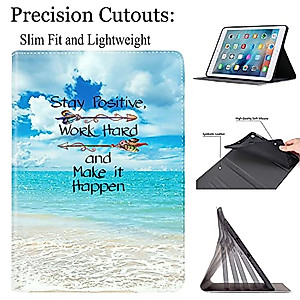 iPad Mini 6 Case, iPad Mini 2021 6th Generation Case Auto Sleep/Wake Multi-Angle Stand for iPad Mini 6th Gen 8.3 Inch , Stay Positive Work Hard Make It Happen Arrow Print