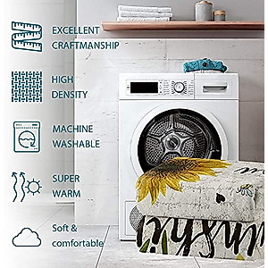 You are My Sunshine Blanket Sunflower Blanket Throw Soft and Comfortable, Warm Flannel Blanket Living Room Bedroom Sofa Bed Four Seasons 40"x50"