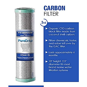 PureDrop PDR-F7RO Replacement Water Filter Pack, White