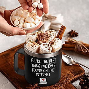 Gifts for Him, Her Anniversary - Romantic Gifts For Boyfriend, Girlfriend, Him, Her - Birthday Gifts For Him, Her, Friends, Men - Funny Valentines Day, Wedding Gift For Men, Women - Tumbler/Mug 14 Oz