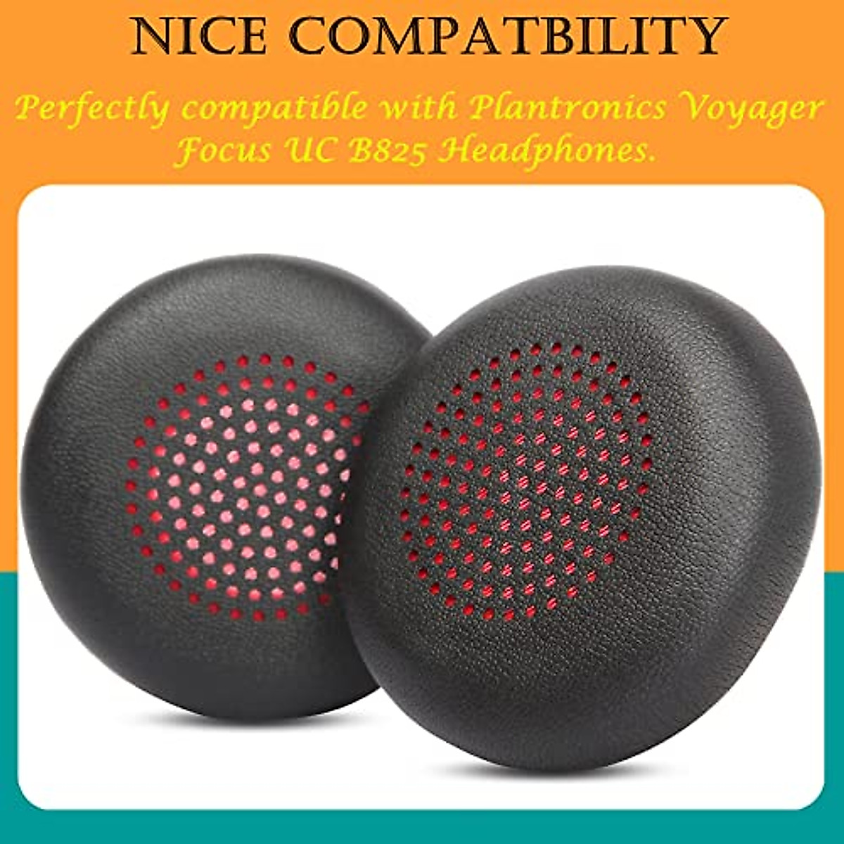 TaiZiChangQin Ear Pads Ear Cushions Earpads Replacement Compatible with Plantronics Voyager Focus UC B825 Headset ( Protein Leather )