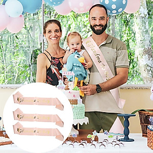 Amosfun 3pcs Grandma to Be Sash Satin Baby Shower Party Sash Shoulder Strap Baby Shower Party Supplies for Gender Reveals Baby Infant Birthday