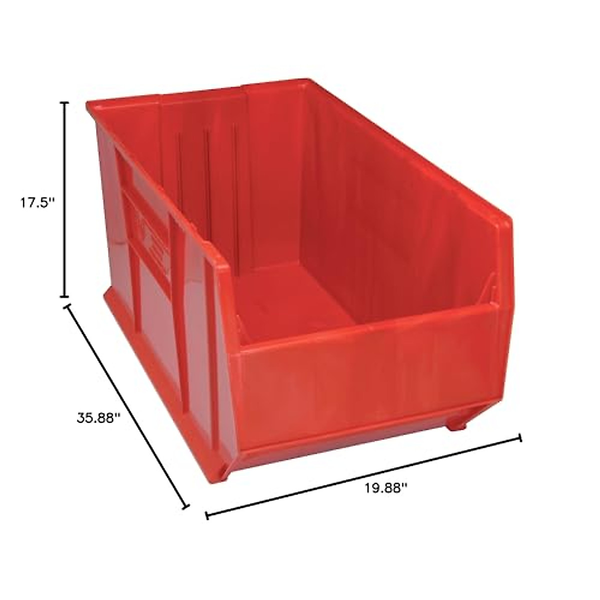 Quantum Storage Systems Bin,35-7/8 in. L,19-7/8 in. W,Red