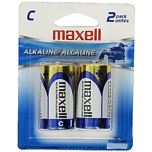 Maxell 723320 Long-Lasting High Value Dependable Alkaline Battery Ready-to-go High Compatibility C Cell 2-Pack
