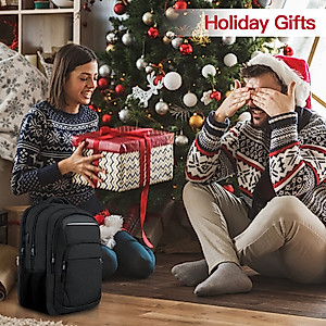 TEDNETGO Backpack, Travel Backpack, Laptop Backpack, 17 Inch waterproof Airline Approved Business Travel Backpack Gifts for Women & men, Durable Anti Theft College School Backpack Fits Laptop, Black