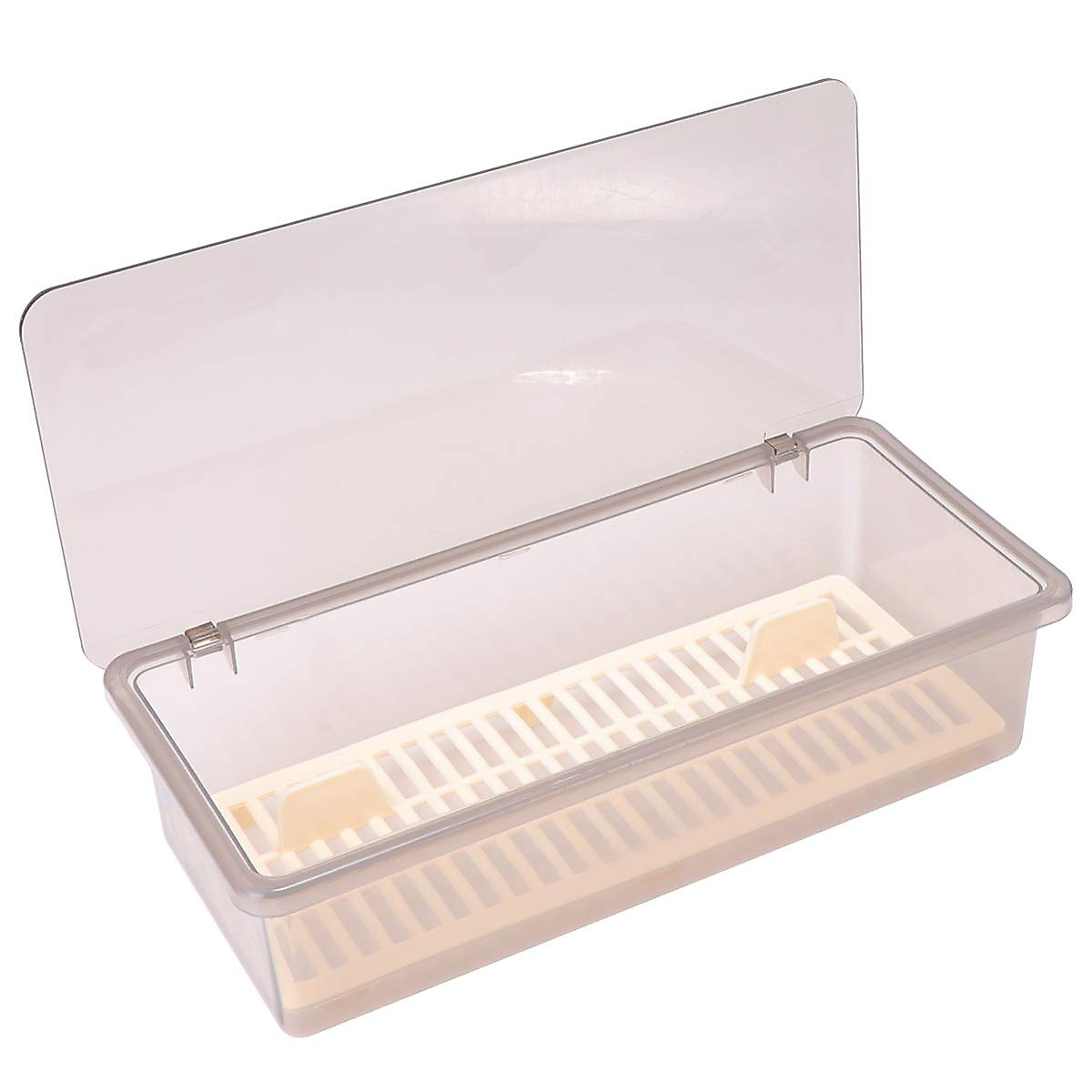 Cabilock Utensil Organizer for Kitchen Drawers Kitchen Cutlery Tray Chopsticks Dryging Rack Kitchen Drawer Organizer with Lid and Drainer Plastic Utensil Storage Container with Cover (Black) Flatware Organizer