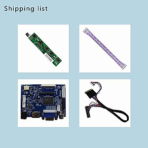 VSDISPLAY HD-MI VGA 2AV LCD Controller Board Work for 14" 15.6'' b140xtn03.1 LP140WH1 BT140XW02 B156XW02 1366x768 LVDS 40Pin WLED Backlight LCD Panel