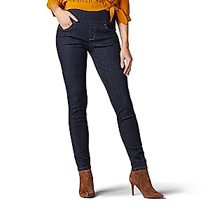 Lee Women's Sculpting Slim Fit Skinny Leg Pull On Jean, Slumber, 4 Medium