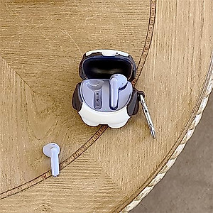 Earphone Case for Oppo ENCO Air3,Cute Cartoon Silicone Wireless Bluetooth Headphone Protector Cover for Oppo enco air 3 with Keychain (Shark)