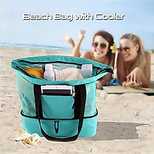 Askfairy Multi-Function Picnic Thermal Preservation Bag Beach Bag,Large Picnic Fresh-Keeping Bag for Outdoor Swimming, Camping, Travel