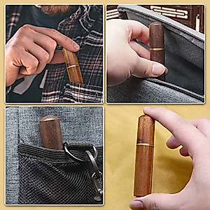 Yuchew Needle Case Sewing Needle Holder Portable Wooden Embroidery Needle Case Needle Tube Keeper Container for Storage Tapestry Cross Stitch Leather Darning Needle, Toothpick, Pill, Bead (4 Packs)