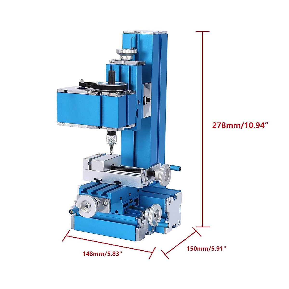 DONCK Wood Lathe Mini Metal Lathe DIY Miniature Milling Machine Miller 100-240V Woodworking Metal Aluminum Processing Tool Mini Milling Machine