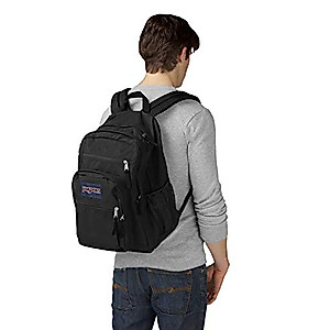 JanSport Big Laptop Backpack for College - Computer Bag with 2 Compartments, Ergonomic Shoulder Straps, 15” Laptop Sleeve, Haul Handle - Book Rucksack, Black