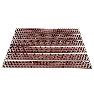 Home-X 6 Pcs Plastic Anti Cat or Bird, Keep Off Pigeon, Squirrel, Woodpecker & More Outdoor Spikes, Woodpecker, Cats, and Raccoons, Anti-Climb, Brown, Each 19 ½ " L x 1 7/8 ” W