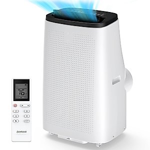 Portable Air Conditioners,14000 BTU Portable Air Conditioner for Room Up to750 Sq.Ft, 24H Timer, Remote Control, Sleep Mode, Window Kit Included, 3-In-1 Quiet Ac Unit for Home/Office/Dorms White