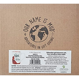 Enesco Our Name is Mud Bereavement Comforting Cardinal Always Near Sculpted Coffee Mug, 1 Count (Pack of 1), Multicolor