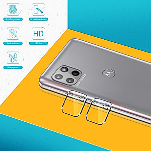 UniqueMe [ 2+3 Pack Compatible with Motorola One 5G Ace Tempered Glass + Camera Lens Protector Screen Protector [Easy Installation][HD Clear][9H Hardness]【Not for Moto G 5G/One 5G/One 5G UW】