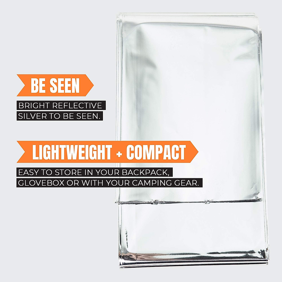 MEKKAPRO Emergency Mylar Thermal Blankets (4-Pack), Pocket Sized for Emergencies, Camping, Outdoors, Hiking, Survival, First Aid (Thermal Silver)