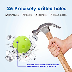 GSE Games & Sports Expert 12-Pack Practice Baseballs, Plastic Baseballs Training, Hollow Airflow Softballs for Pitching, Batting, Catching for All Skill Levels (Orange)