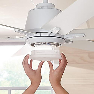 Home Decorators Collection YG493A-WH Kensgrove 54 in. Integrated LED Indoor White Ceiling Fan with Light Kit and Remote Control