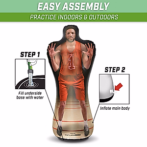 GoSports Inflataman Basketball Defender Training Aid - Weighted Defensive Dummy for Shooting, Dribbling and Driving Drills