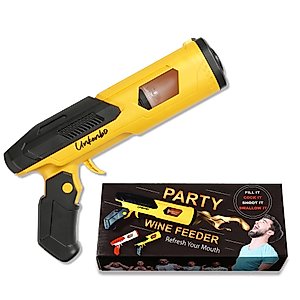 UNKENBO Alcohol Shot Gun - New Party Game or Toy for Champagne Beer and Novelty Alcohol Gifts Party Drinking Accessories for Adults (Royal Gold)