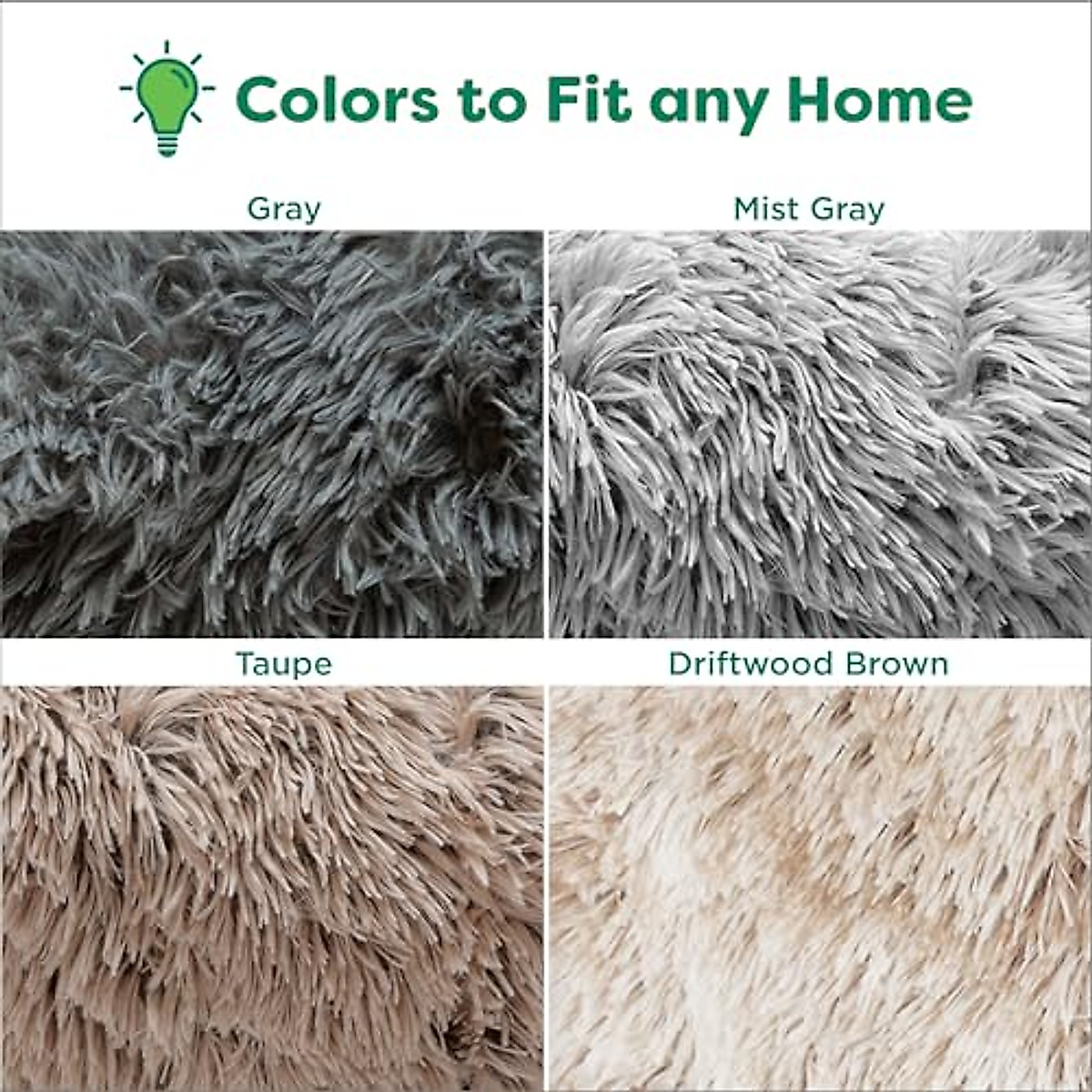 Furhaven Waterproof Throw Blanket for Dogs & Indoor Cats, Washable - Shaggy Plush Calming Long Faux Fur & Velvet Dog Blanket - Driftwood, Extra Large/XL