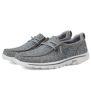 Skechers Women's GO Walk 2-Spring Fun Sneaker, Gray, 8