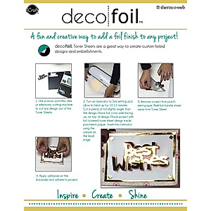 iCraft 3377 Deco Foil Toner Sheets, 8.5 Inches x 11 Inches, Black