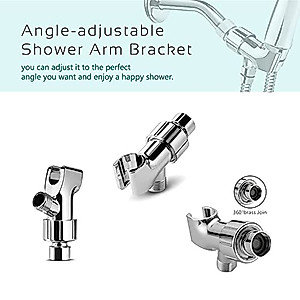 Shower Hose, 79 Inch Expandable Shower Hose Extra Long ，Bathing Toilet Cleaning, Adjustable Holder Mount and Stainless Steel Shower Hose for Handheld Shower Head, shower hose and holder, Chrome