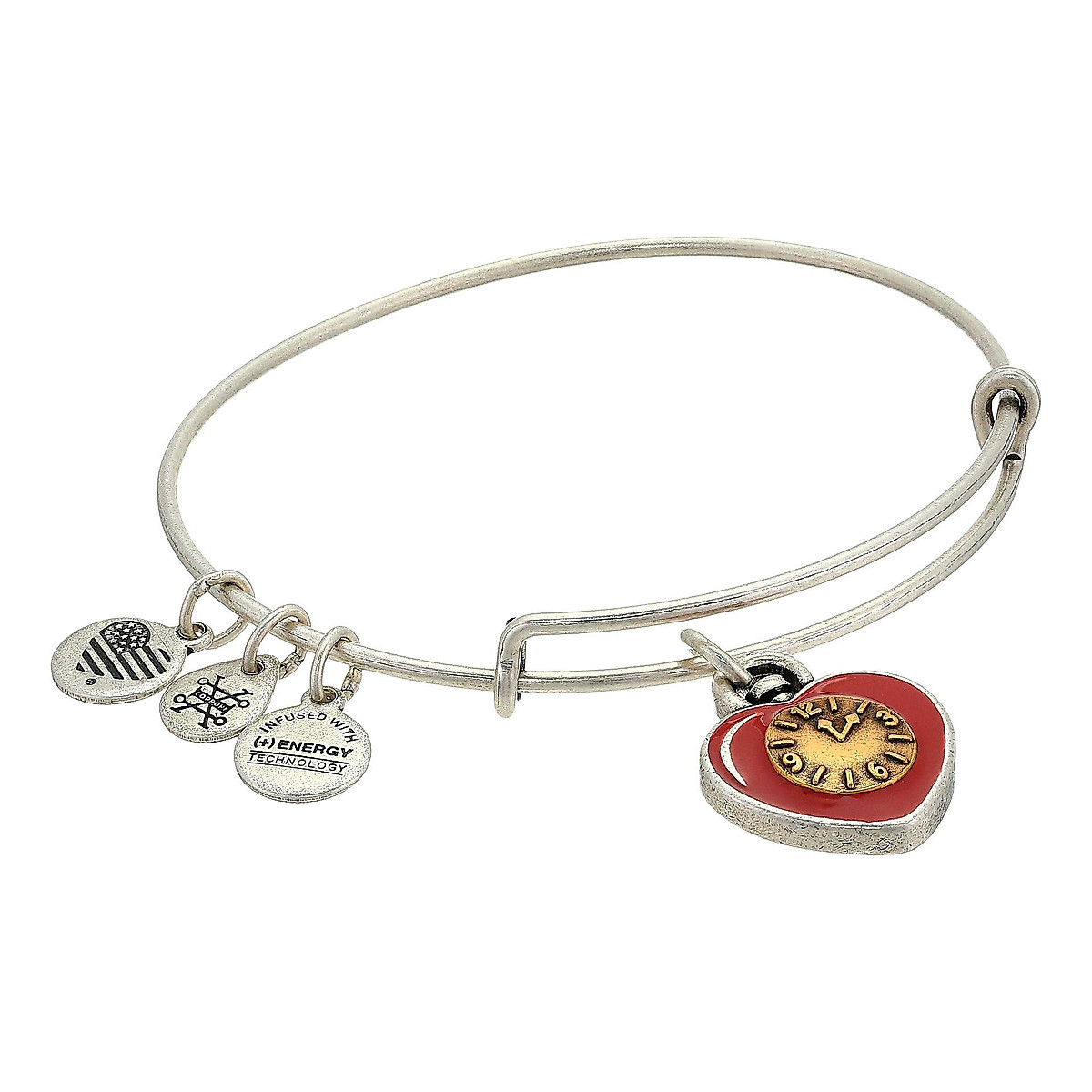 Alex and Ani Wizard of Oz, Heart Bangle Bracelet, Two-Tone Rafaelian Silver One Size
