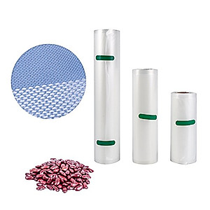 FTVOGUE Food Sealer Bags Kitchen Vacuum Rolls PE Membranes Keep Fresh Bags Wrapper Film 3 Sizes[15*500cm],Food Storage Packaging