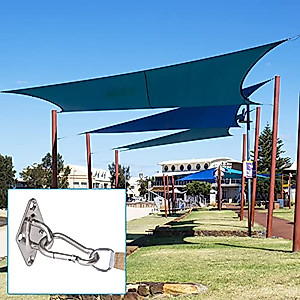 HongWay 40pcs Sun Shade Sail Hardware Kit, 6 Inch for Triangle Rectangle Sunshade Sail Installation, 304 Anti-Rust Stainless Steel, Triangle Shade Sails Accessory for Garden Outdoors, Patio Lawn