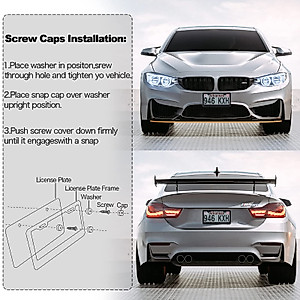 FIISFIIS Bling License Plate Frame for Women,2 Pack Premium Stainless Steel Rhinestone License Plate Holder,Handmade Glitter Crystal Diamond Girl Lincense Plate Tag Cover,Bedazzled Sparkly-Black