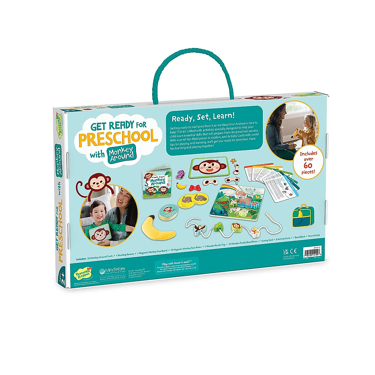 Peaceable Kingdom Get Ready for Preschool with Monkey Around Game for Pre School Kids and Toddlers