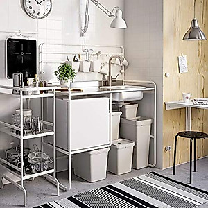 Ikea Bin with lid, Light Grey, 10 l