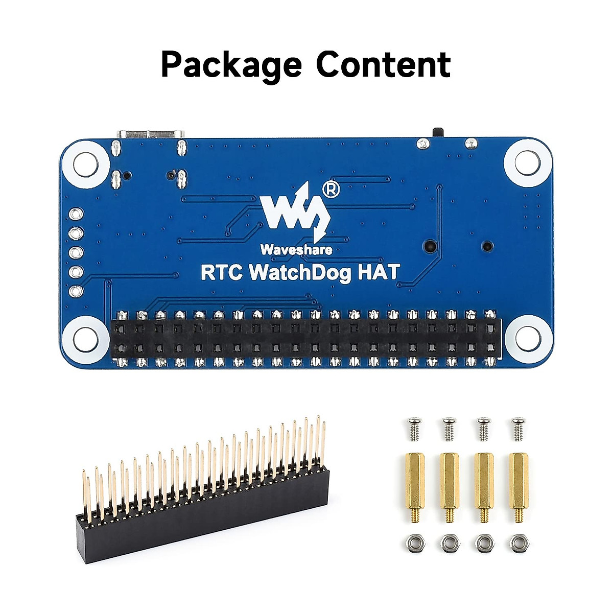 Waveshare RTC WatchDog HAT for Raspberry Pi Auto Reset High Precision RTC Real time clock Compatible with Jetson Nano