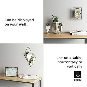 Umbra Prisma Picture Frame, 5x7 Metal Photo Display for Desk or Wall, 5" x 7", Black