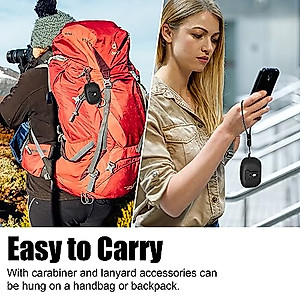 [Secure Lock] Case Cover Compatible with Sony WF-1000XM5, Silicone Case for Sony WF-1000XM5 Earbuds, Shockproof Anti Scratch Case Protective Cover with Carabiner and Lanyard (Black)