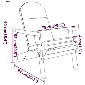 Adirondack Patio Chair with Cushions ，Adirondack Patio Chair ，Cushions Solid Wood Acacia ，Suitable for living rooms, bedrooms, offices, courtyards，29.5" x 33.1" x 35.4" Gray/A，Solid Wood Acacia