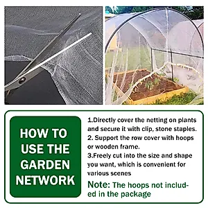 Garden net, Insect Proof net, 10x33 Ft Ultra-fine mesh Plant net, Garden net for Protecting Plants, Vegetables, Fruits and Flowers, Reusable Plant Cover