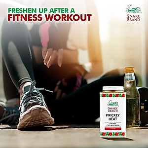 Snake Brand Prickly Heat Cooling Powder for Everyday Use - Anti-Chafing, Heat Rash Relief, Absorbs Sweat, Classic Original Scent (4.9 Oz / 140g)