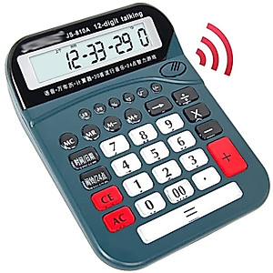 Desktop Calculator Calculators Office Desktop Calculator 12 Digit Large LCD Display Real Voice Financial Accounting Home Office Supplies Calculators