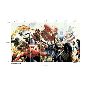 Roommates RMK11404M 4M Marvel Adam Ross Peel and Stick Wallpaper Mural-10.5 x 6 ft, Original